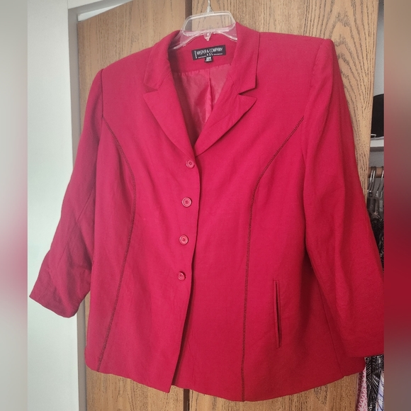 kasper & Co ASL | Jackets & Coats | Kasper Co Asl Red Suit Jacket 2w ...
